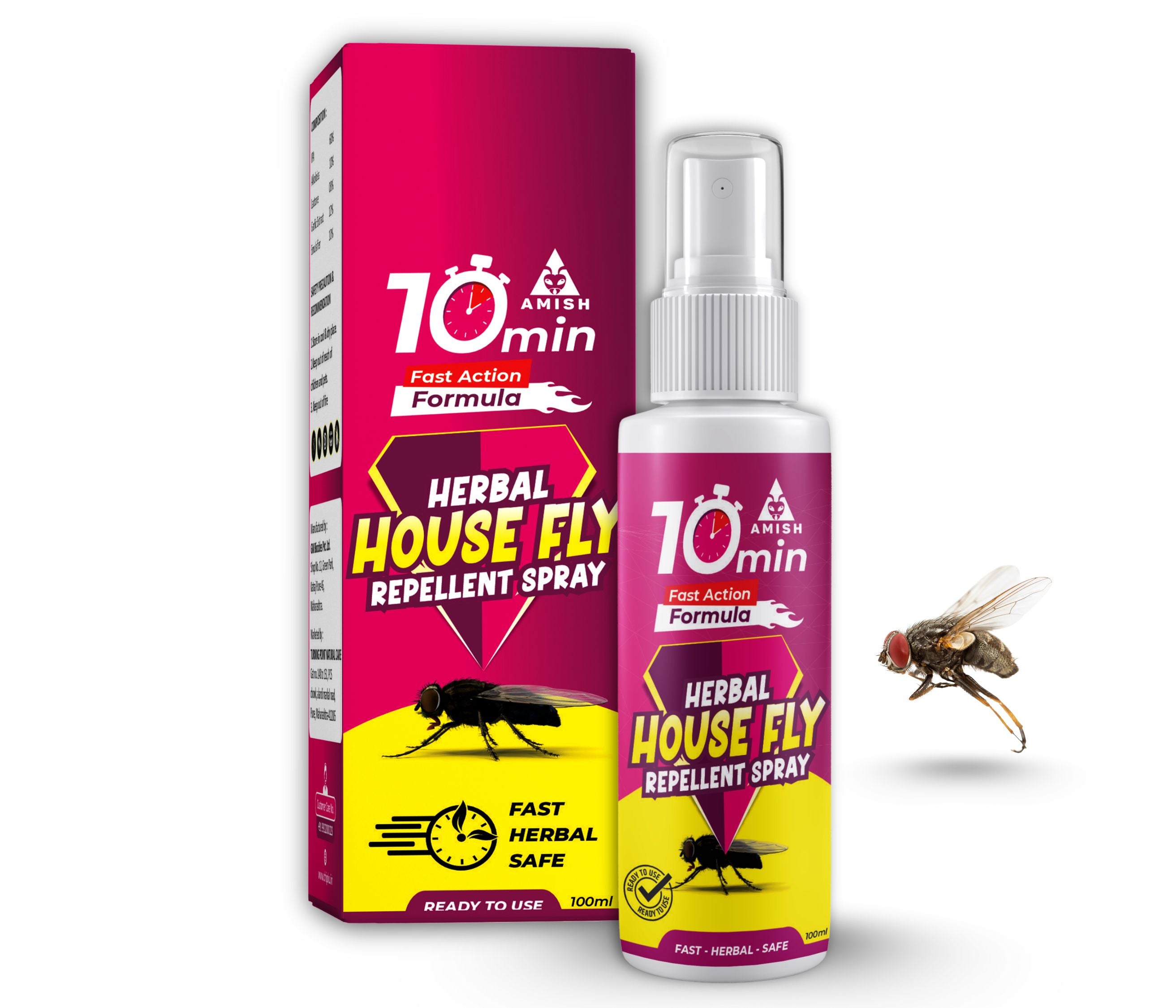 New Amish Premium Herbal Housefly Repellent Spray, Safe, Natural & Eff ...
